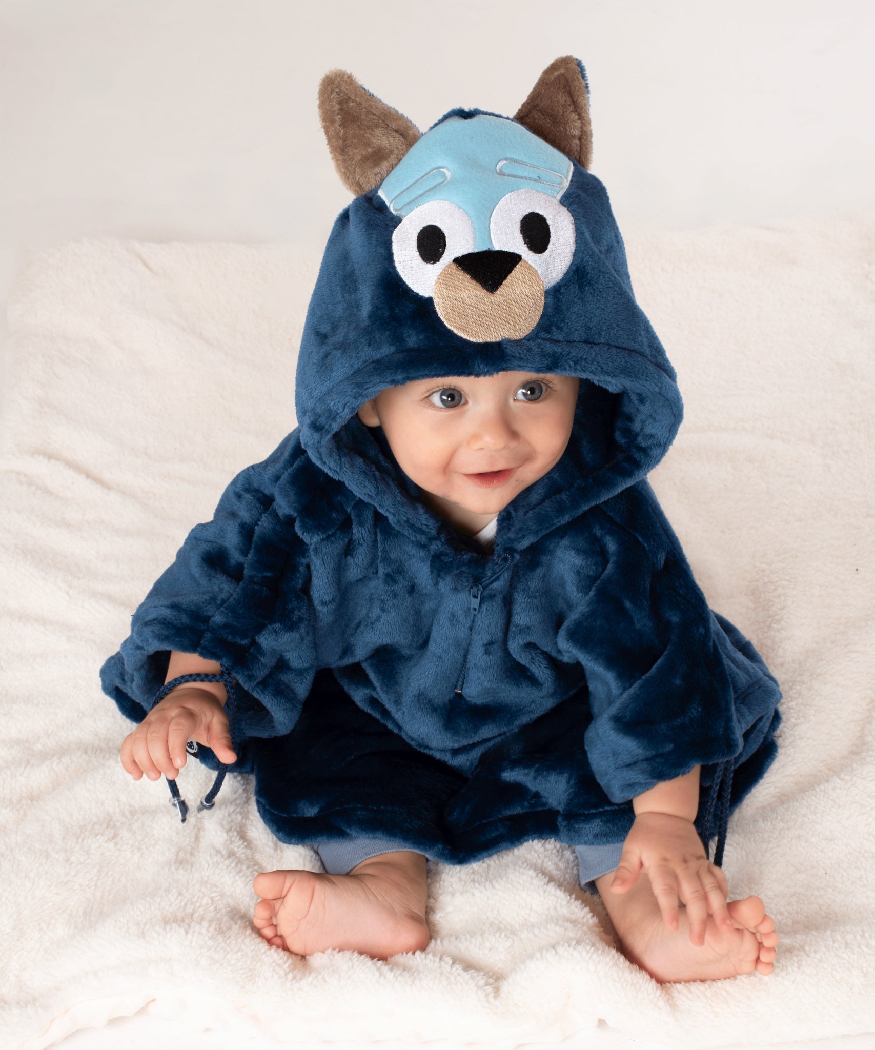 Ruana Perrito Azul Dosmicos